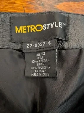 metrostyle | Pants & Jumpsuits | Metro Style Real Leather Pants | Poshmark